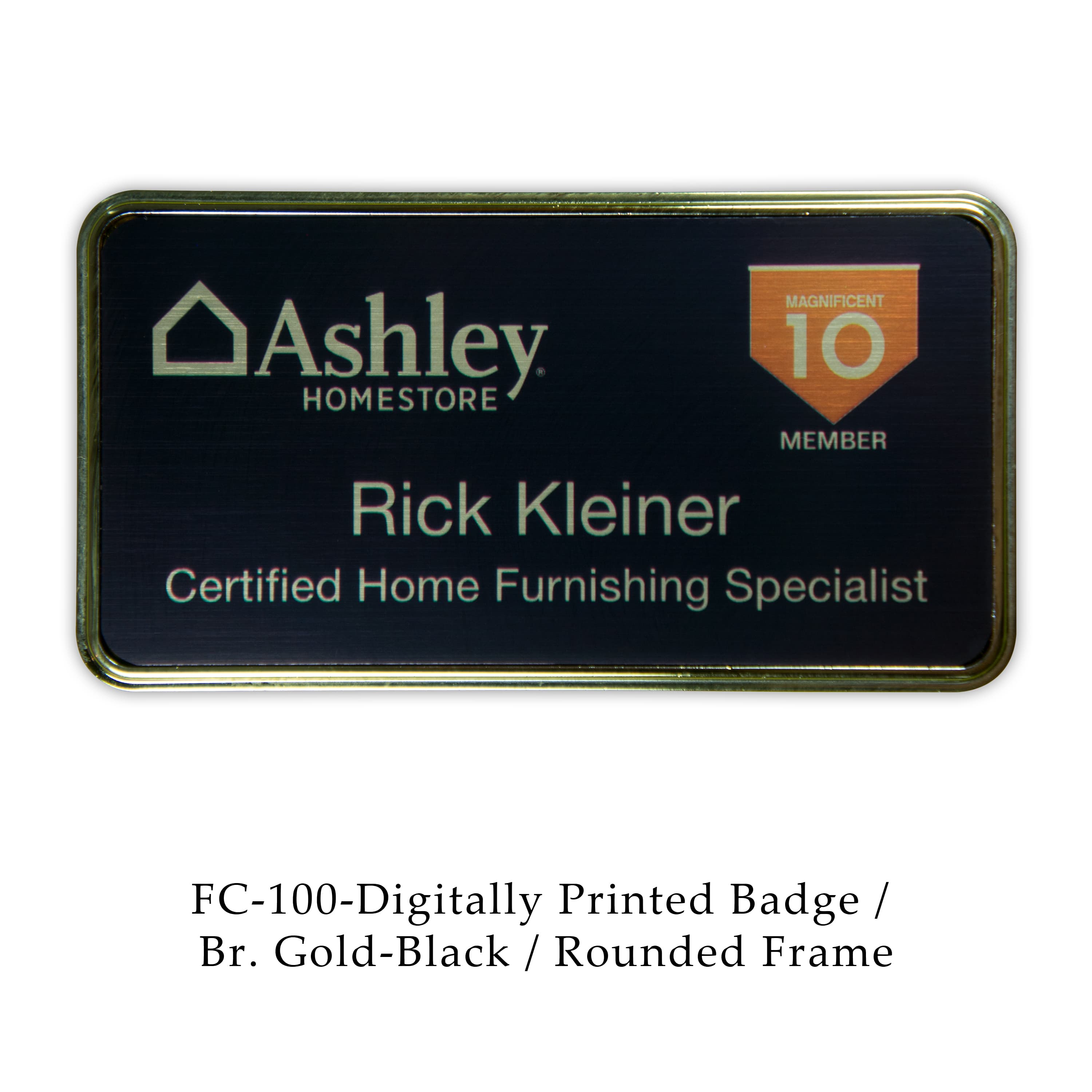 Full Color Digitally Printed Badge on Plastic - badgeandsignstore.com