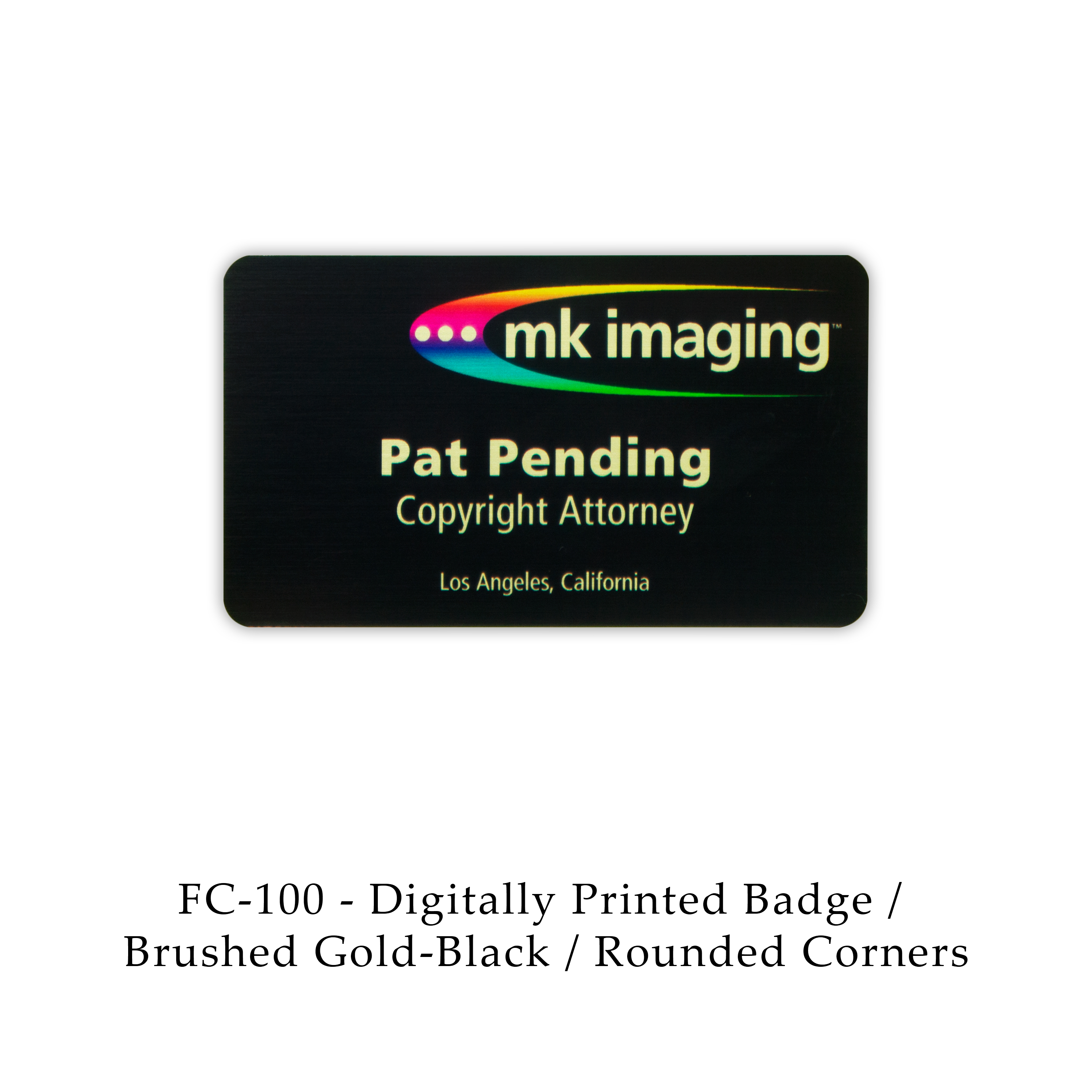 Full Color Digitally Printed Badge on Plastic - badgeandsignstore.com