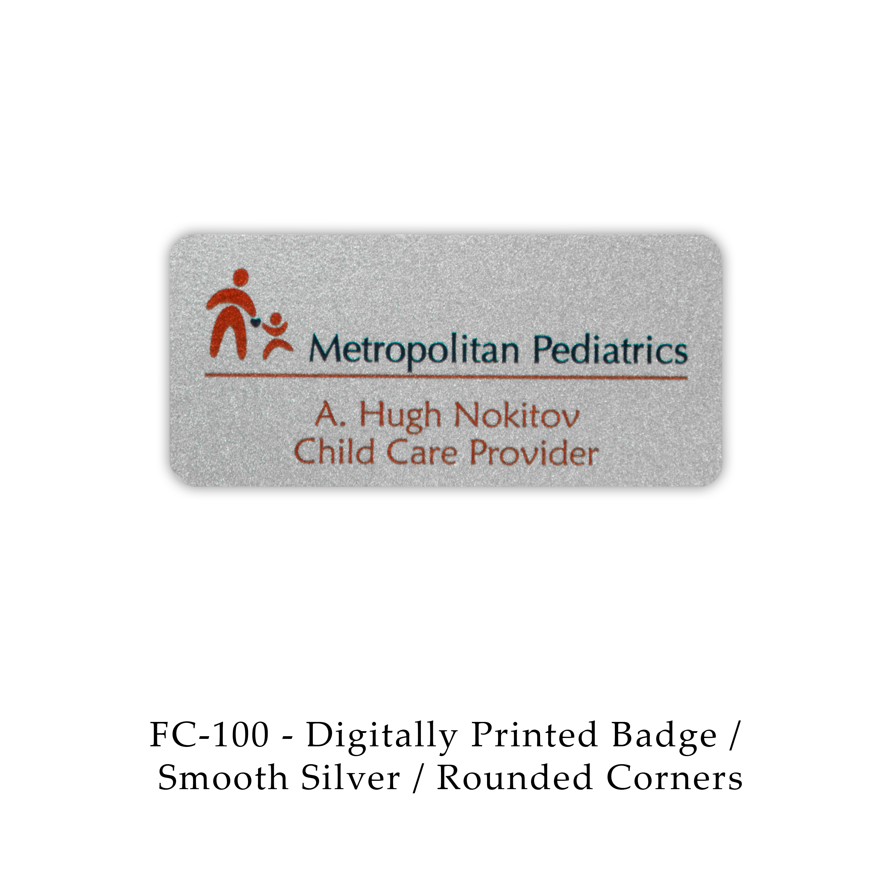 Full Color Digitally Printed Badge on Plastic - badgeandsignstore.com