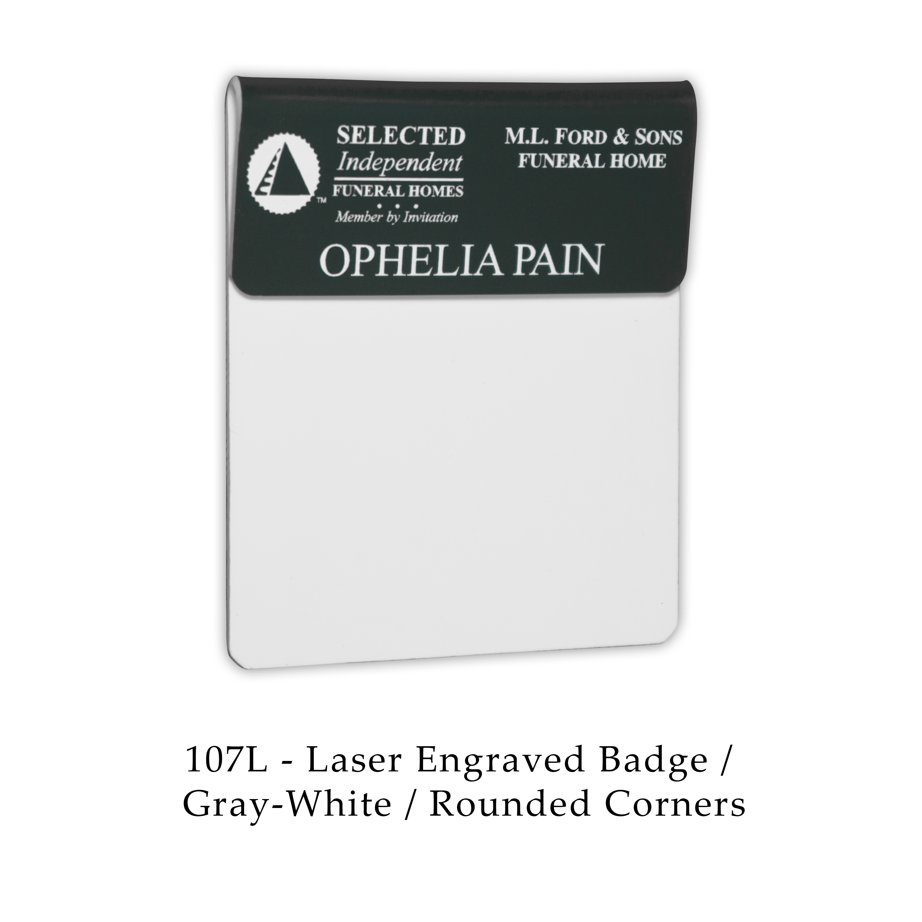 Laser Engraved Badges on Plastic - Badge and Sign Store